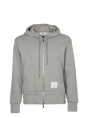 Thom Browne Striped Zip-up Hoodie - Grey