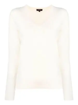 N.peal V-neck Jumper - White