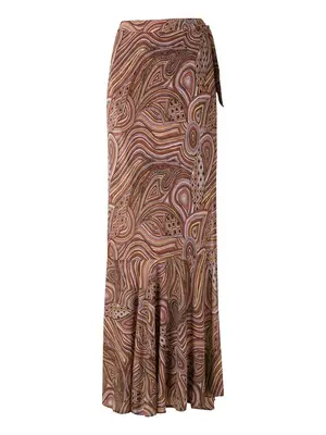 AMIR SLAMA Marajoara Wrap Skirt - Neutrals