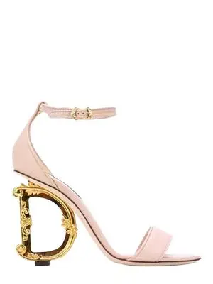 Dolce & Gabbana Baroque Dg 105mm Leather Sandals - Pink