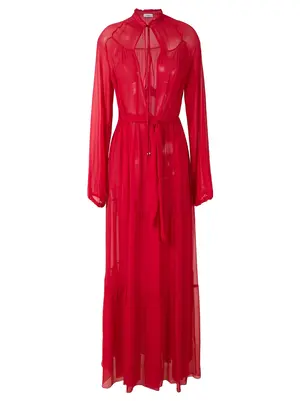 AMIR SLAMA Silk Maxi Dress - Red