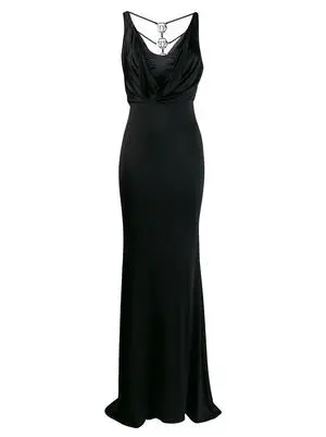 PHILIPP PLEIN Crystal Logo Long Dress