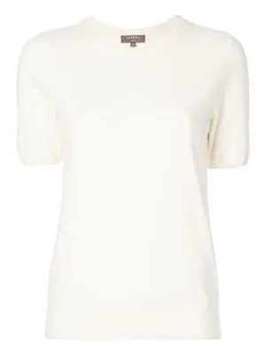 N.peal Cashmere Round Neck T-shirt - Neutrals