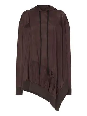 BEN TAVERNITI UNRAVEL PROJECT Asymmetric Hoodie - Brown