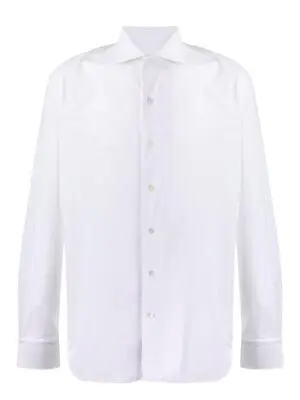 ORIAN Plain Long-sleeve Shirt - White