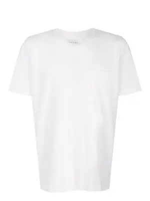 LES TIEN Chest Pocket Cotton T-shirt - White