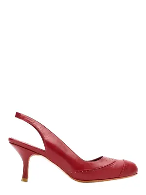 STUDIO CHOFAKIAN Leather Slingback Pumps - Red