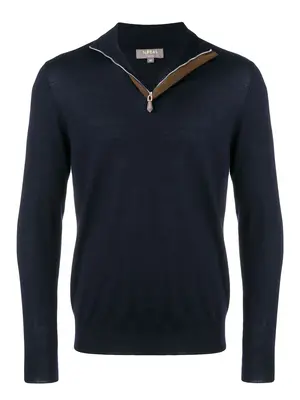 N.peal The Regent Half-zip Jumper - Blue