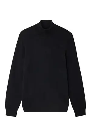 Sandro Wool Turtleneck Sweater - Black