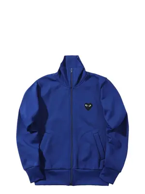 Play Comme Des Garcon Heart Logo-patch Track Jacket - Blue