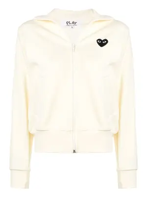 Play Comme Des Garcon Comme Des Garçons Play Heart Logo-Patch Track Jacket Yellow