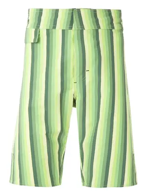 AMIR SLAMA Striped Swimming Shorts - Green