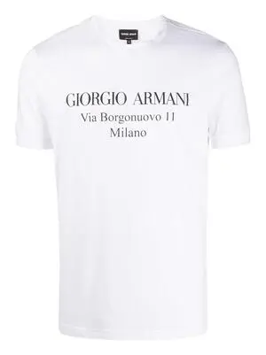 Giorgio Armani Logo Print T-shirt - White