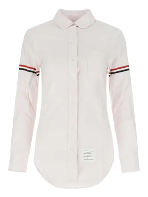 Thom Browne Striped Cotton Shirt - Pink