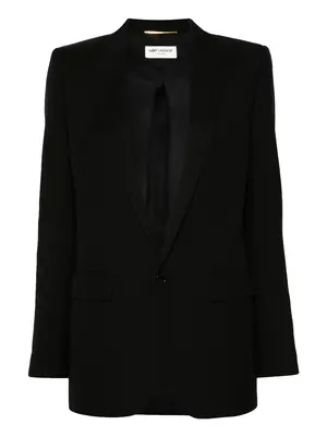 Saint Laurent Wool Blazer - Black