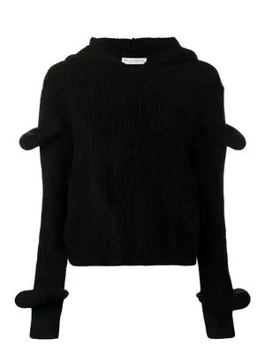JW Anderson Hooded Knit Jumper - Black