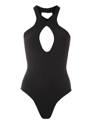AMIR SLAMA Central Keyhole Body - Black