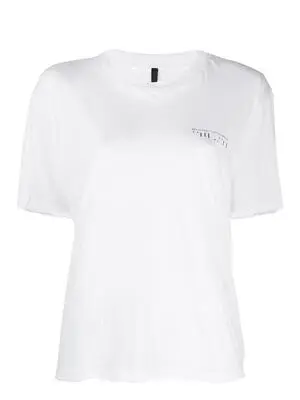 BEN TAVERNITI UNRAVEL PROJECT Contrasting Print T-shirt - White