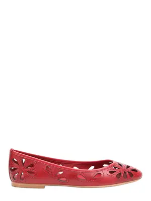 STUDIO CHOFAKIAN Leather Ballerinas - Red