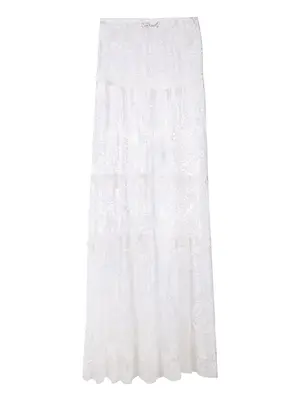 AMIR SLAMA Lace Maxi Skirt - White