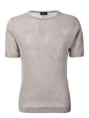 DELL'OGLIO Knitted Crew Neck T-shirt