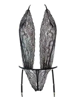 MAISON CLOSE Le Petit Secret Thong Bodysuit - Black