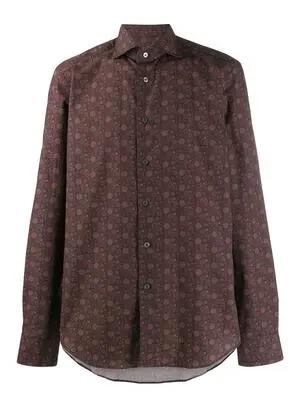 DELL'OGLIO Dot Patterned Shirt - Purple