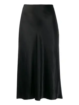 Vince High-waisted Midi Skirt - Black