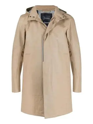 Herno Slim Fit Hooded Rain Jacket - Neutrals