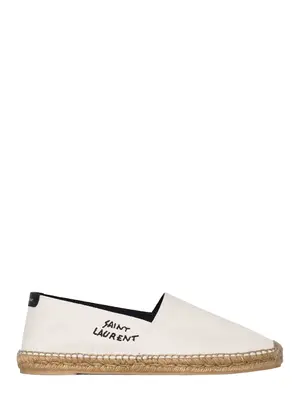 SAINT LAURENT Saint Laurent Logo-Embroidered Espadrilles