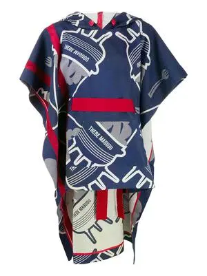 THEBE MAGUGU Basotho Printed Cape - Blue