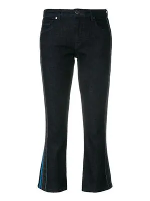 Victoria Beckham Flared Cropped Jeans - Blue