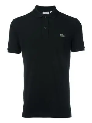 Lacoste Logo Patch Polo Shirt - Black