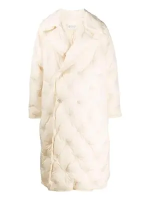MAISON MARGIELA Quilted Long Coat - Neutrals