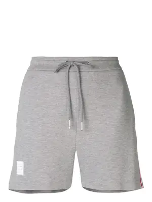 Thom Browne Rwb Stripe Piqué Shorts - Grey