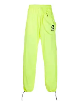 Off-White Logo Printed Track Pants - Yellow
