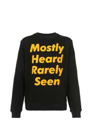 MOSTLY HEARD RARELY SEEN Logo Print Sweatshirt - Black