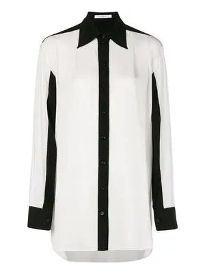 Givenchy Contrast Trim Fitted Blouse - White