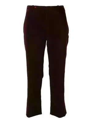 SAINT LAURENT Saint Laurent Velvet Cropped Trousers