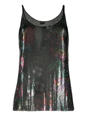 PACO RABANNE Floral Chainmail Top