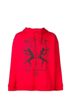 Raf Simons Printed Hoodie - Red