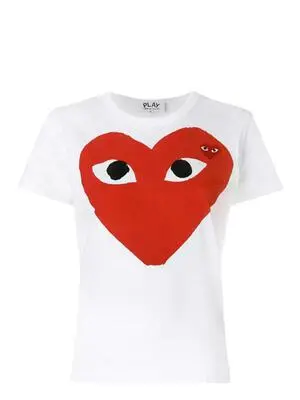 Play Comme Des Garcon Heart Eyes T-shirt - White