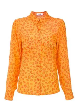 AMIR SLAMA Leopard Print Shirt - Orange