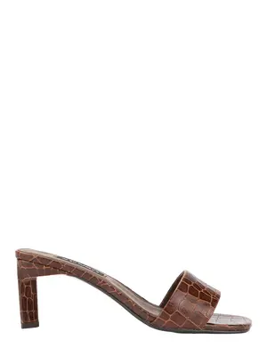 Senso Maisy Embossed Crocodile Sandals - Brown