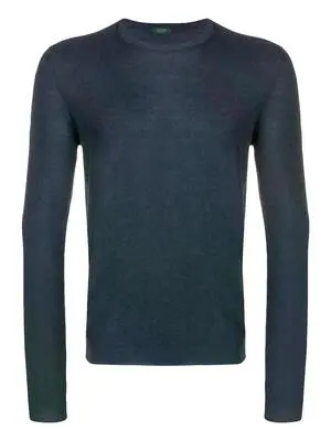 ZANONE Round Neck Jumper - Blue