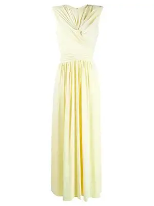 Isabel Marant Twist-detail Maxi Dress - Yellow