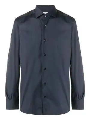 MAZZARELLI Plain Buttoned Shirt - Blue