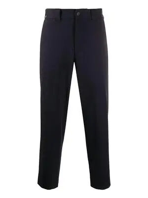 Harris Wharf London Cropped Tapered Leg Trousers - Blue