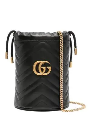 Gucci Mini Gg Marmont Bucket Bag - Black