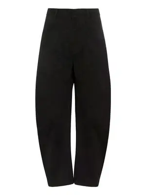 NILI LOTAN Shon Curved Balloon-leg Trousers - Black